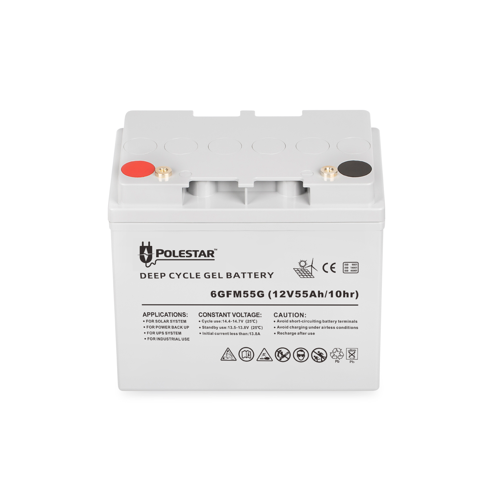 Gel Battery 12V 55Ah – Polestar Solar